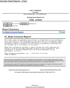How to Read a Background Report - Edge Information